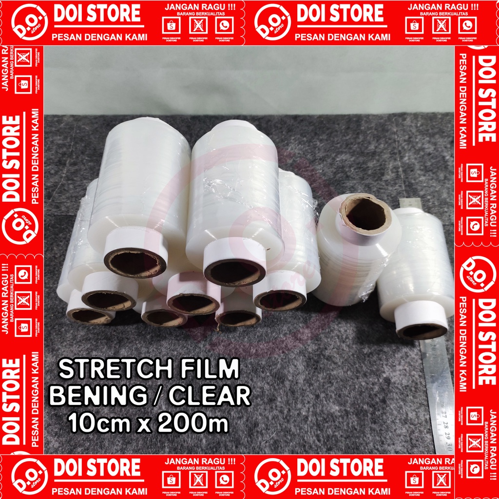 Jual PLASTIK WRAPING STRETCH FILM REPING WRAPPING / PLASTIC WRAP 10CM X ...