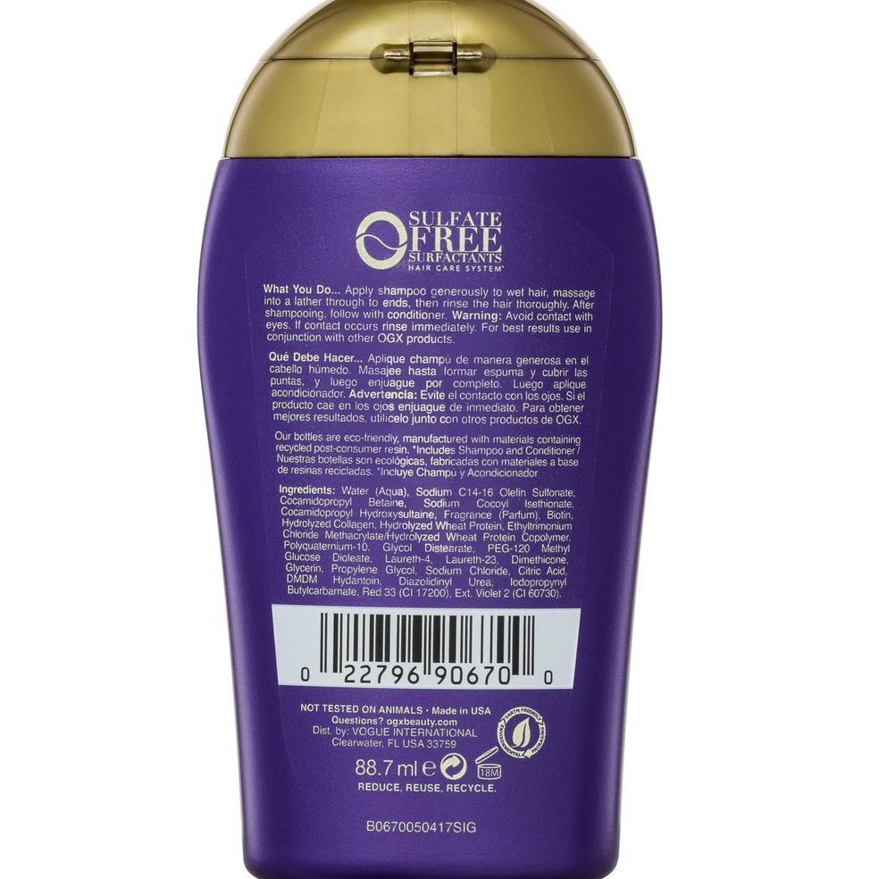 Jual M@s!h R3ady>OGX Beauty Shampo Conditioner Full Biotin Collagen ...