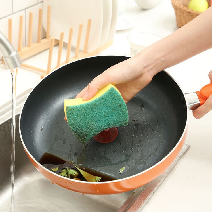Jual Sabut Spons Spon Sponge Tapas Busa Cuci Piring Hijau Kuning ...