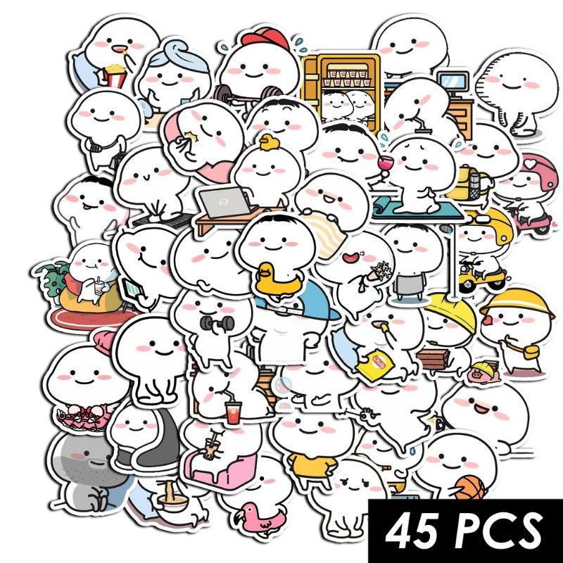 Jual 45 pcs Sticker / Stiker / Tempelan Pentol A | Shopee Indonesia