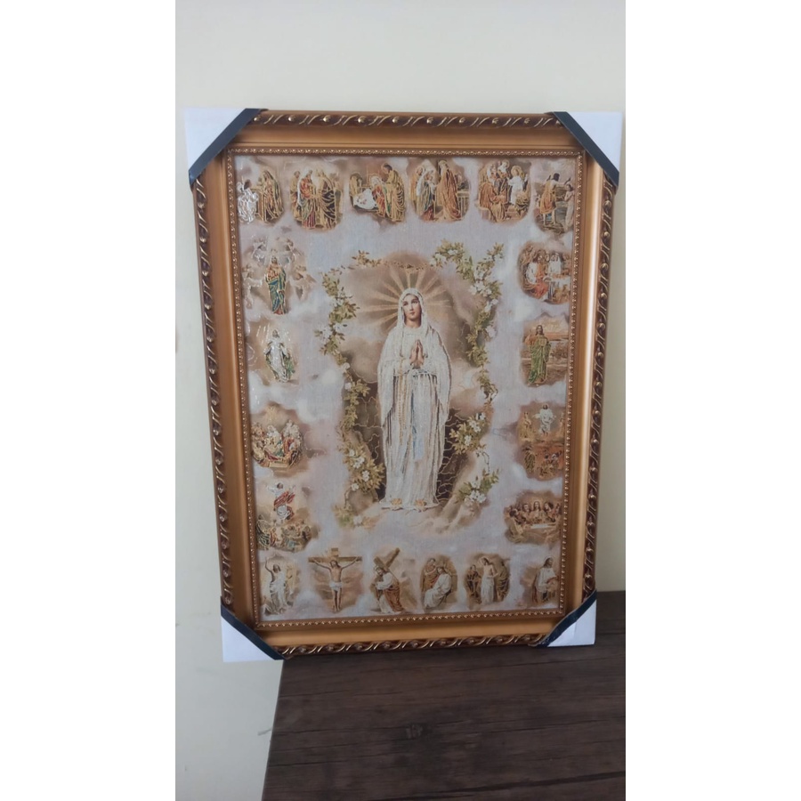 Jual Gambar Bunda Maria Tuhan Yesus Rosario Katolik Kristen Rohani ...