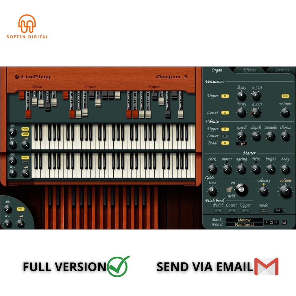 Jual Linplug Organ 3 v3 VSTI Plugin classic Hammond sound) and two effects units are now in ...