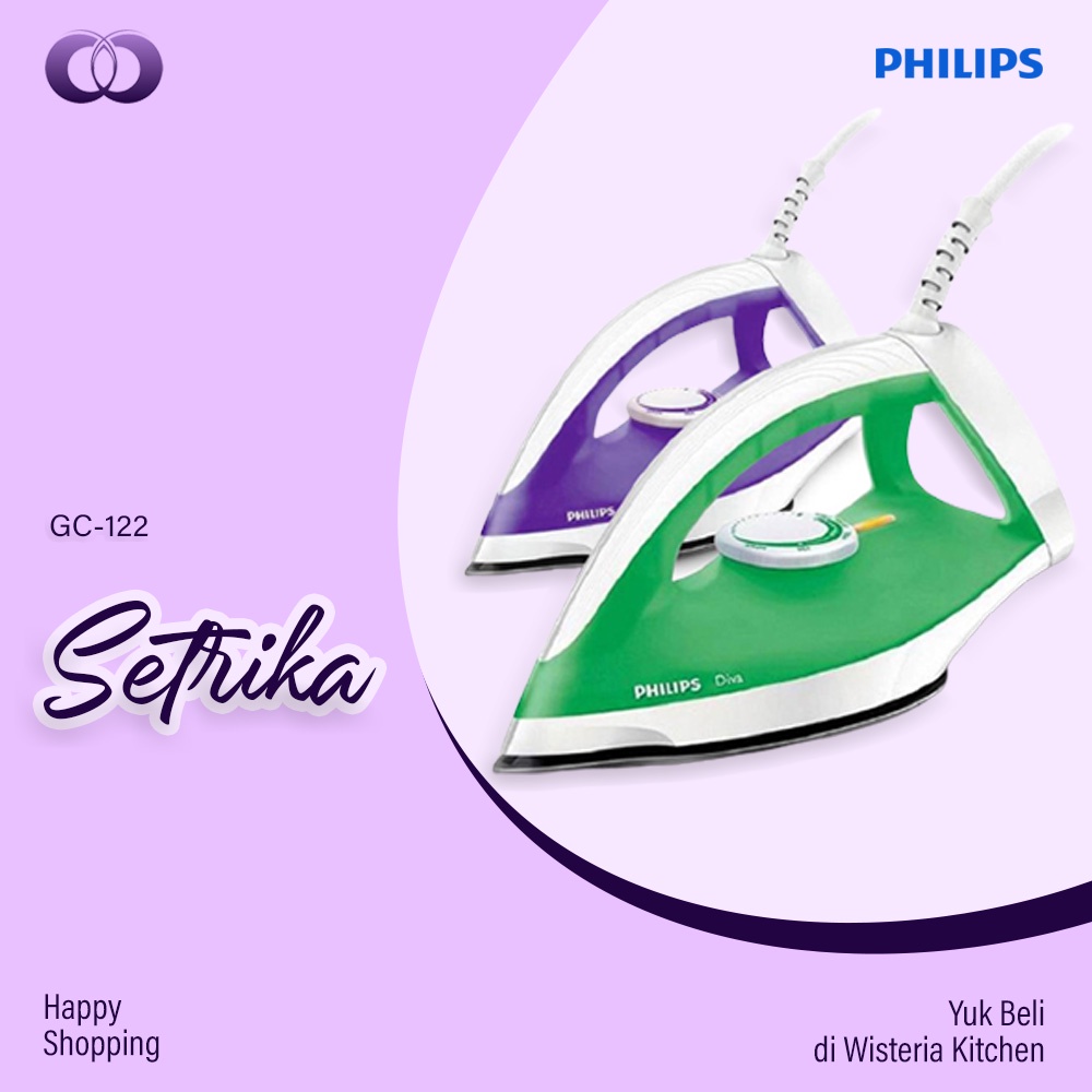 Jual PHILIPS Setrika Listrik Diva GC122 - Setrika Cantik Anti Lengkat dan Praktis | Shopee Indonesia
