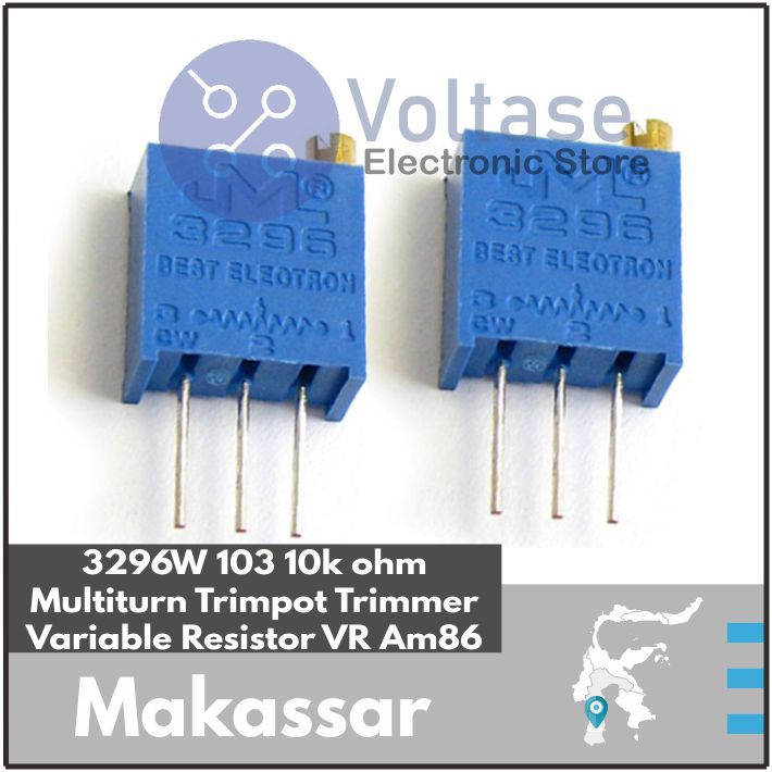 Jual 103 10k ohm Multiturn Trimpot Trimmer Variable Resistor VR AM86 ...