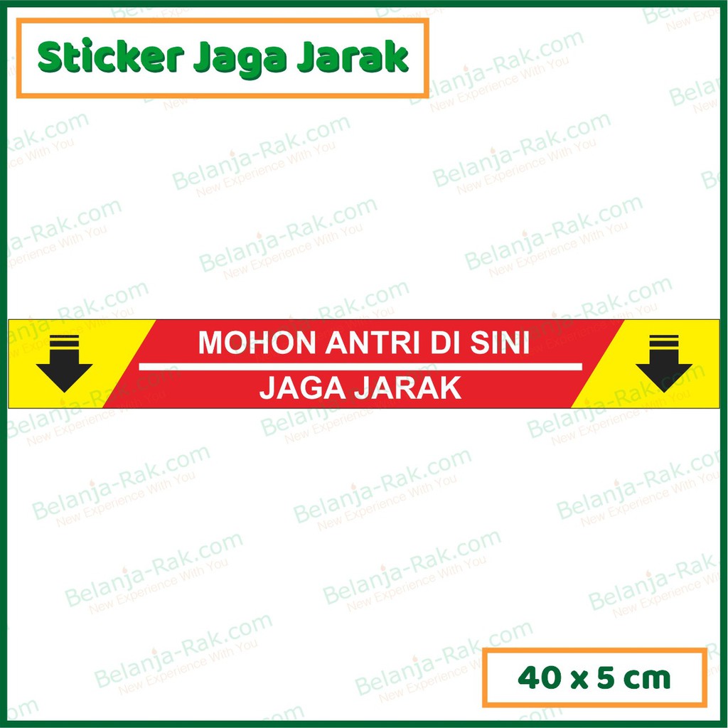 Jual Stiker Lantai Jaga Jarak - Mohon Antri Disini | Shopee Indonesia