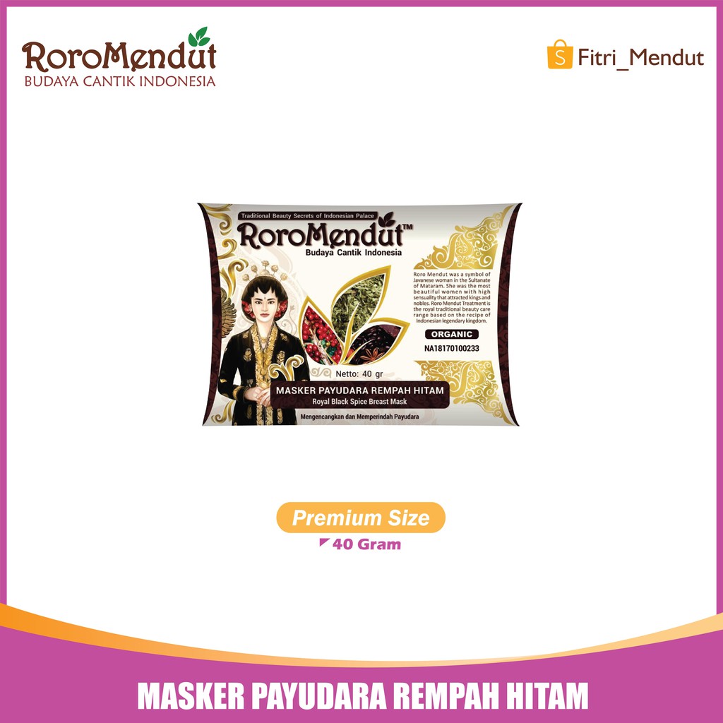 Jual Roro Mendut Masker Pengencang Payudara 40gr (privasi aman ...