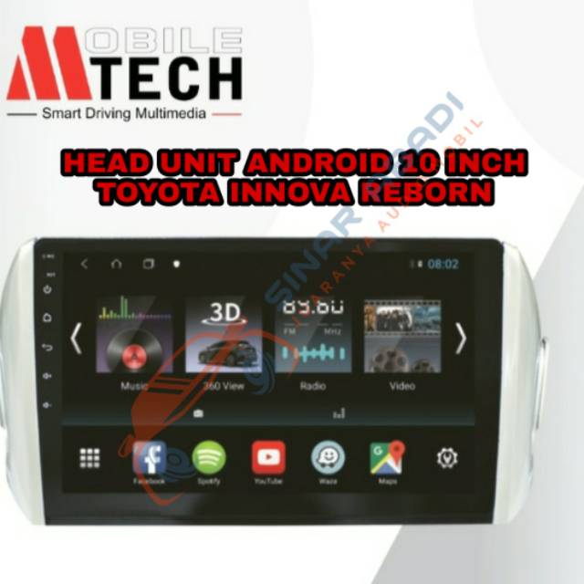 Jual HEAD UNIT ANDROID 8 LAYAR 10 INCH MTECH for TOYOTA INNOVA REBORN ...