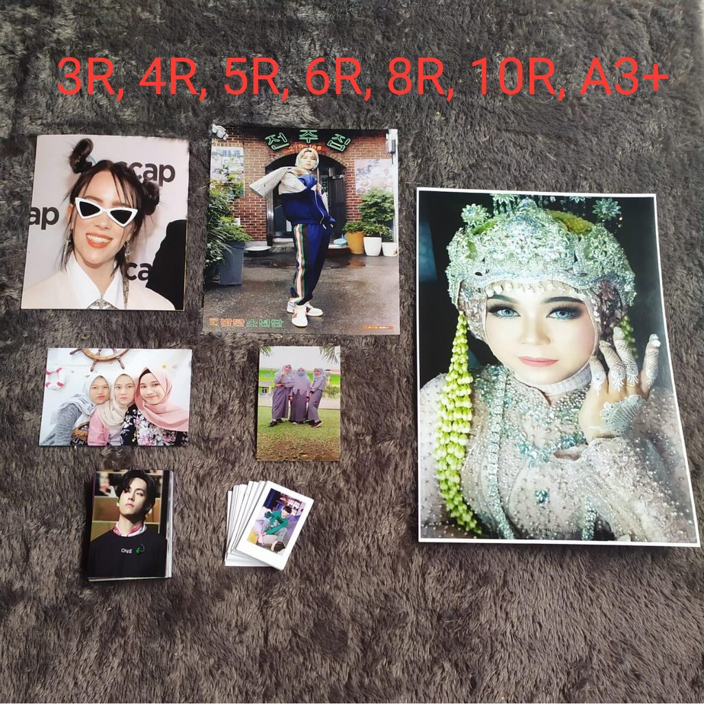 Jual CETAK FOTO UKURAN 3R,4R,5R,6R,8R,10R,A3+/POSTER | Shopee Indonesia