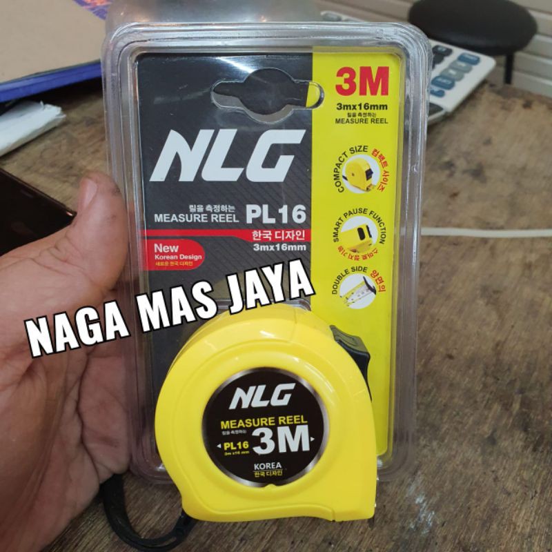 Jual METERAN NLG 3 METER PL16 / METERAN 3 METER / METERAN NLG PL16 3M ...