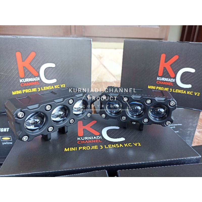 Jual Mini Projie 3 Lensa Mata KC V2 / V3 DE (Demon Eye) RED/ICE BLUE ...