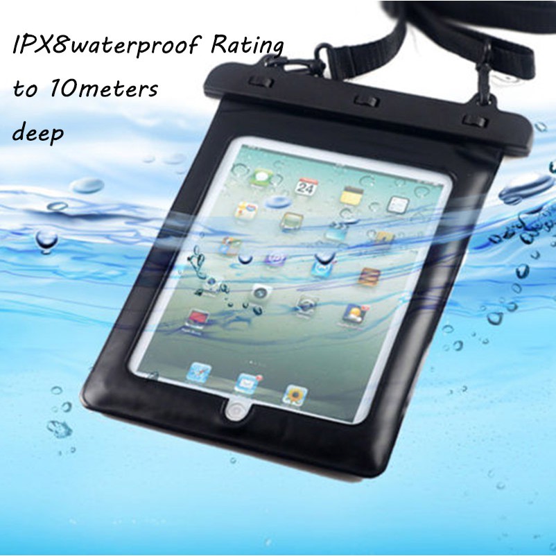 Jual Tablet Waterproof Cover / Tempat Tablet iPad Anti Air HITAM 21 x ...