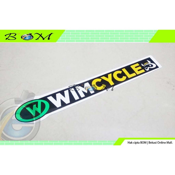 Jual sticker stiker speda sepeda bikecycle logo tulisan wim cycle ...