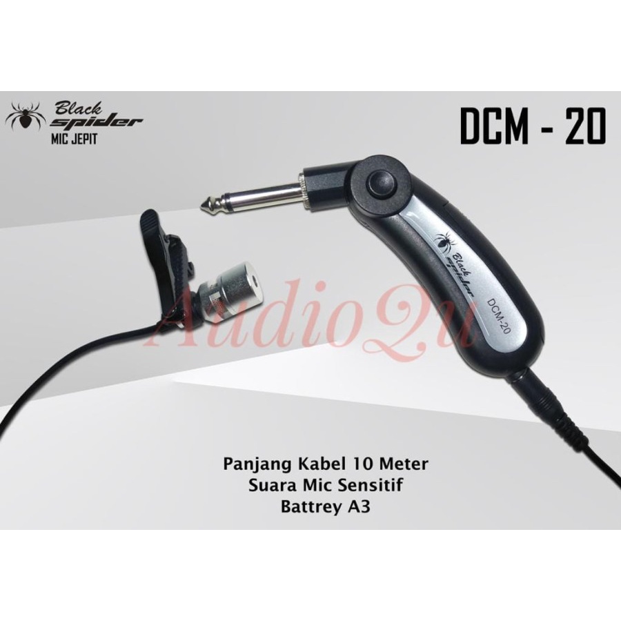 Jual MIC JEPIT CLIP ON BLACK SPIDER DCM 20 / BLACKSPIDER DCM20 ORIGINAL ...