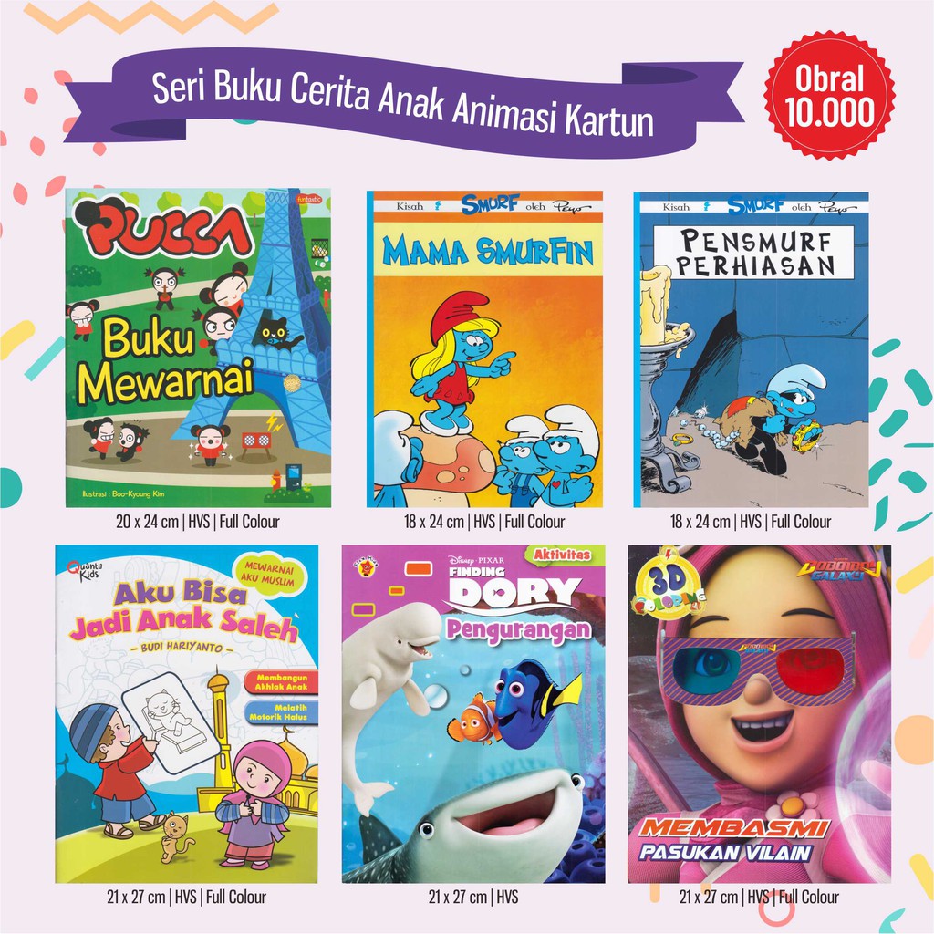 Jual Buku Anak Anak Bergambar / Cerita Animasi Kartun Pucca / Mama ...