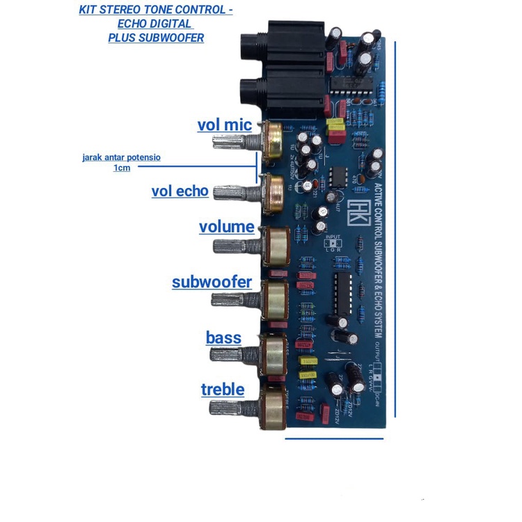 Jual KIT STEREO TONE CONTROL + ECHO DIGITAL + SUBWOOFER HYBRIS Kit tc ...