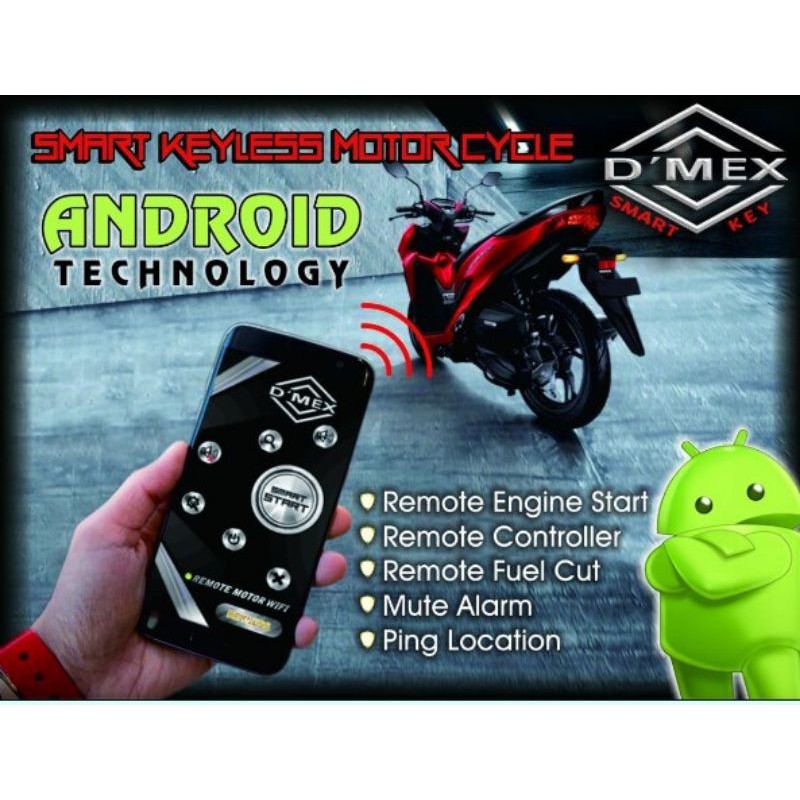 Jual DMEX ANDROID SMART KEY KUNCI REMOT MOTOR MOBIL ANTI MALING | Shopee Indonesia