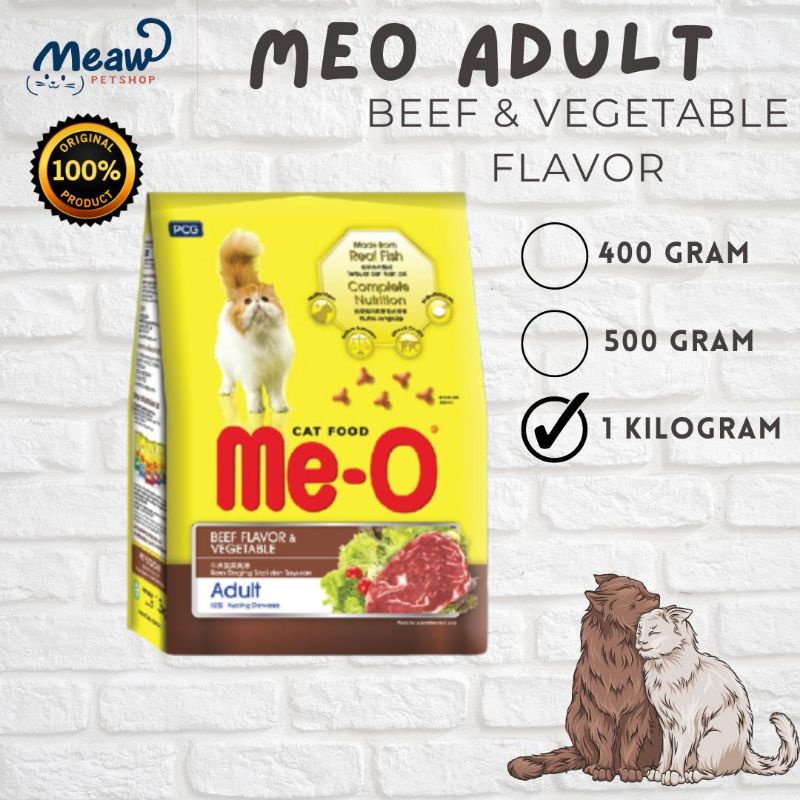 Jual MEO ADULT RASA BEEF 1 KG REPACK - PAKAN KUCING DEWASA - ORIGINAL ...