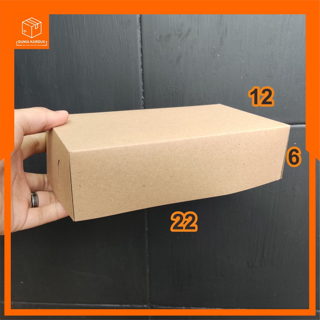 Jual KEMASAN PAPER BOX 22X12X6 CM PLUS LAMINASI | KRAFT | KEMASAN ...