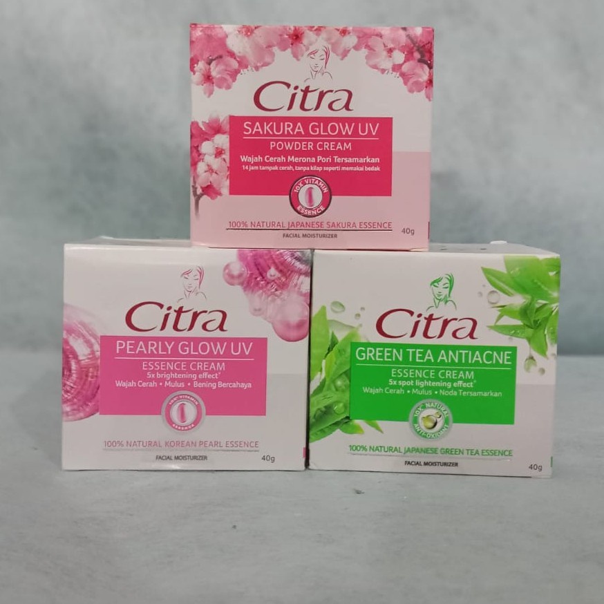 Jual CITRA Sakura Glow Up Essence Cream / CITRA Greentea Anti Acne ...