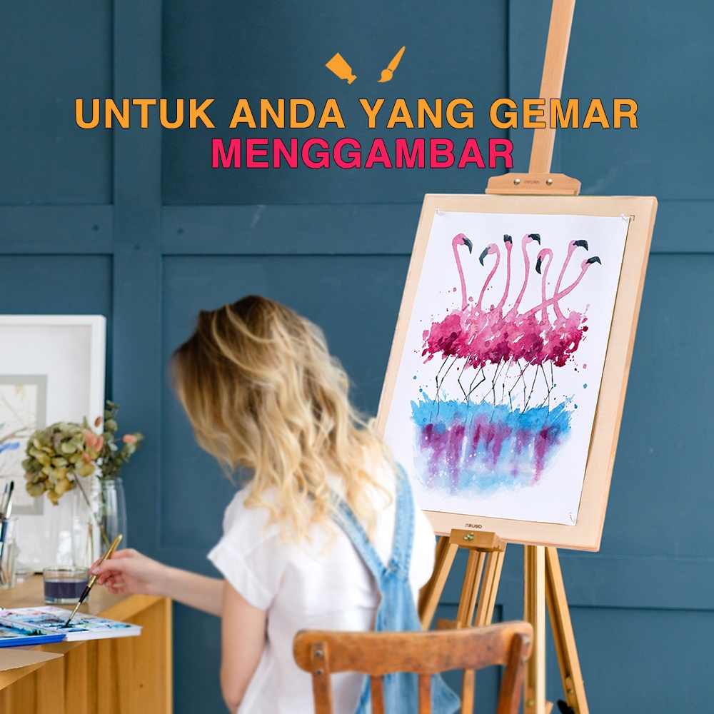 Jual Deli Watercolor Paint Paper / Kertas Gambar / Canvas 4K/8K/16K/32K ...