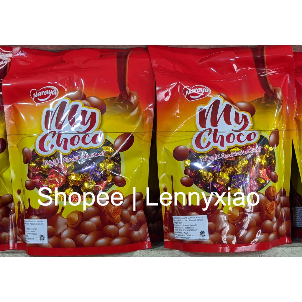 Jual Coklat Butir Naraya Campur Kismis Kacang Almond Tanah My Choco ...