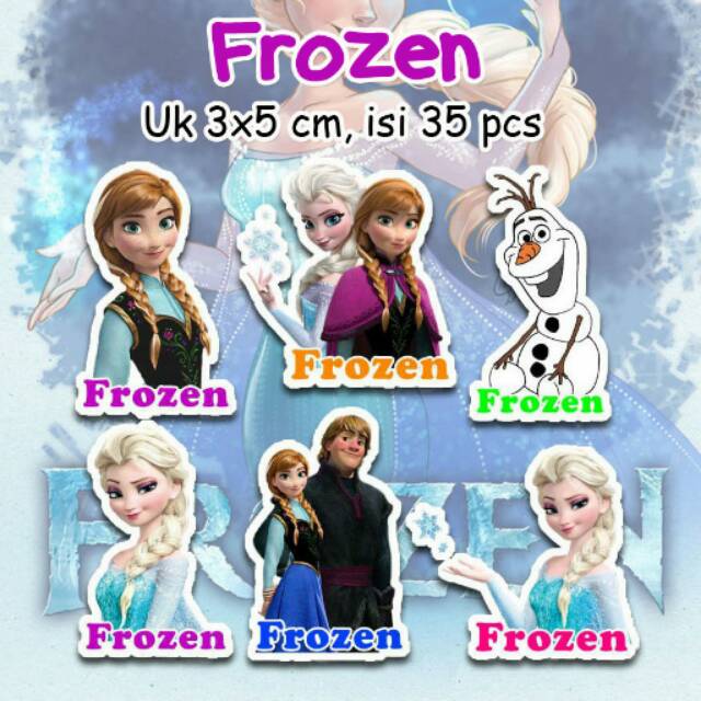 Jual stiker label nama tipe A Frozen | Shopee Indonesia