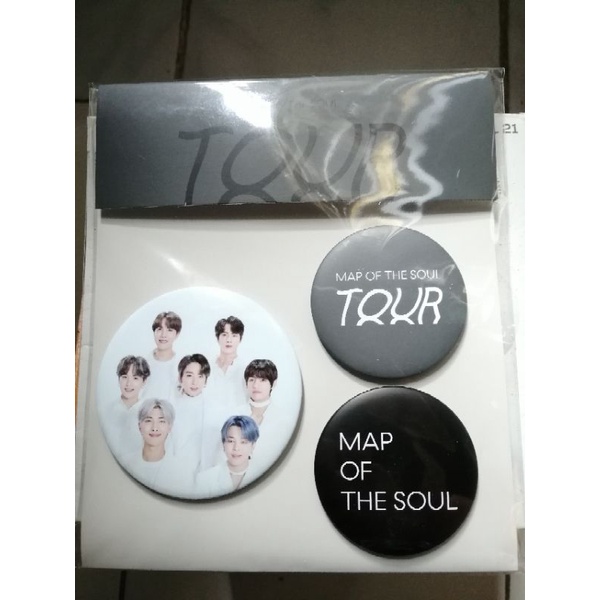 Jual [official] BTS pin badge set Map of the Soul Tour edition | Shopee ...