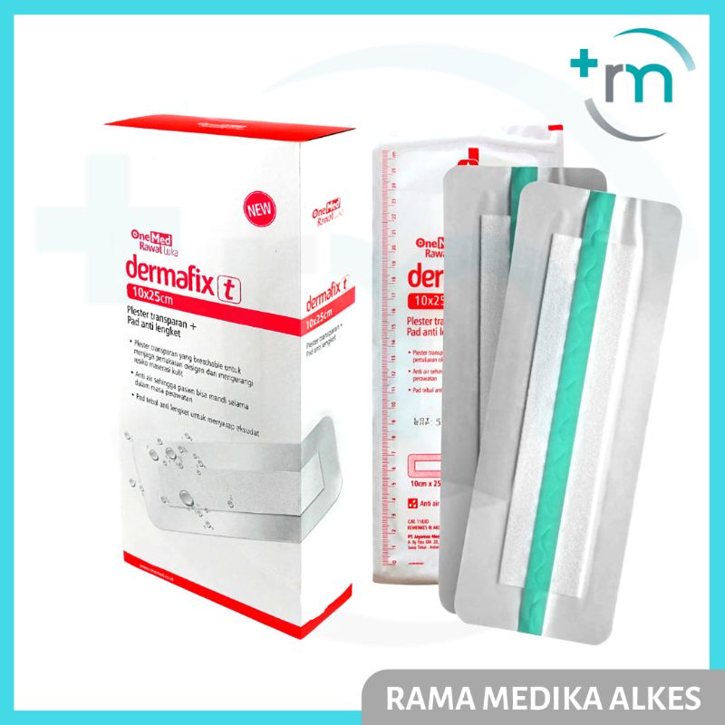 Jual Dermafix T 10x25 Plester Anti Air Penutup Luka Onemed (harga per ...