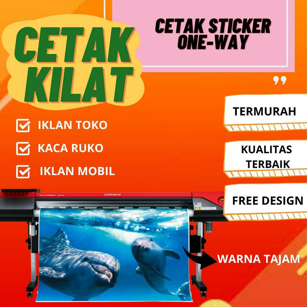 Jual CETAK STIKER ONE WAY STIKER RUKO KACA MOBIL IKLAN STIKER SATU ARAH ...