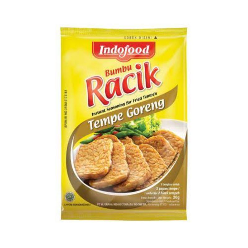 Jual Indofood Bumbu Racik Tempe & Tahu Goreng 10 x 20g | Shopee Indonesia