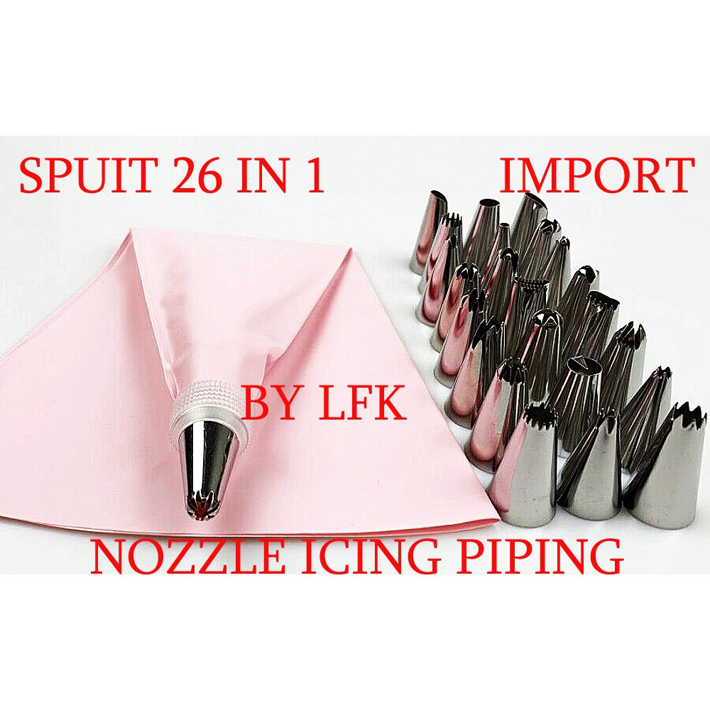 Jual SPECIAL PING 26IN1 Icing Piping Bag Set Cake DEKORASI KUE SPUIT ...