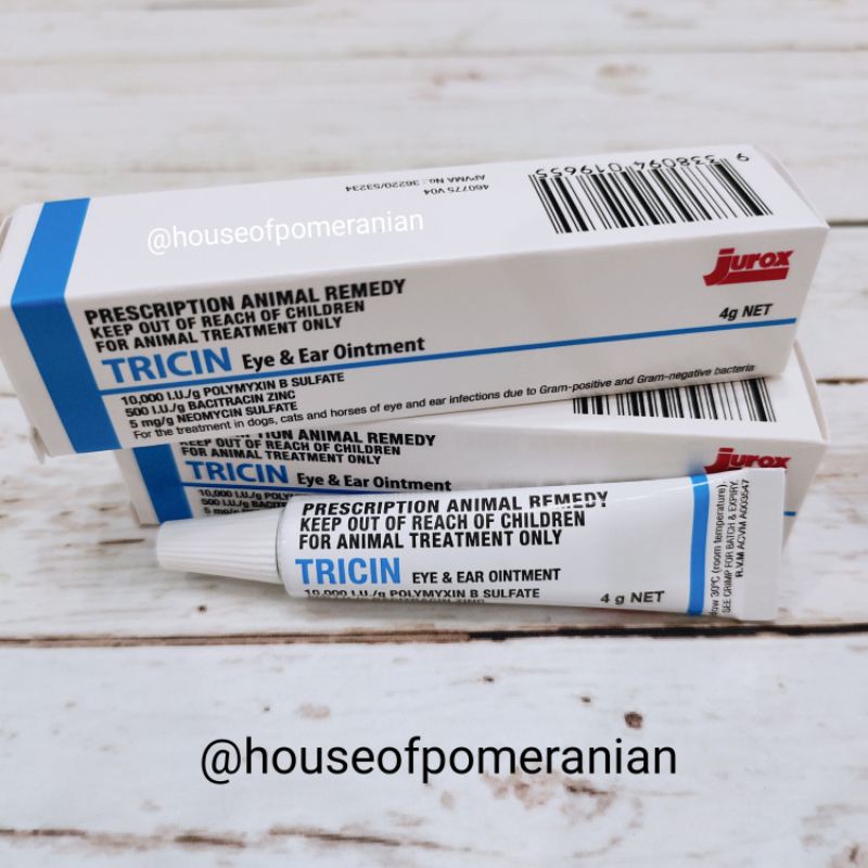 Jual TRICIN eye and ear ointment 4g salep mata telinga anjing kucing ...
