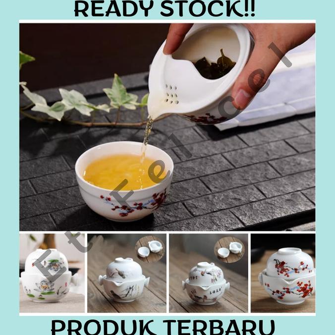 Jual Yum Cha Classic Chinese Tea Set / Yan-Cha Teko Cangkir Keramik ...