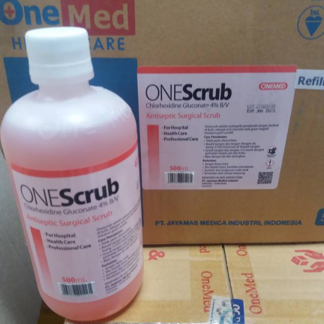 Jual ONESCRUB ONEMED 4% HAND SCRUBS REFILL 500ML | Shopee Indonesia