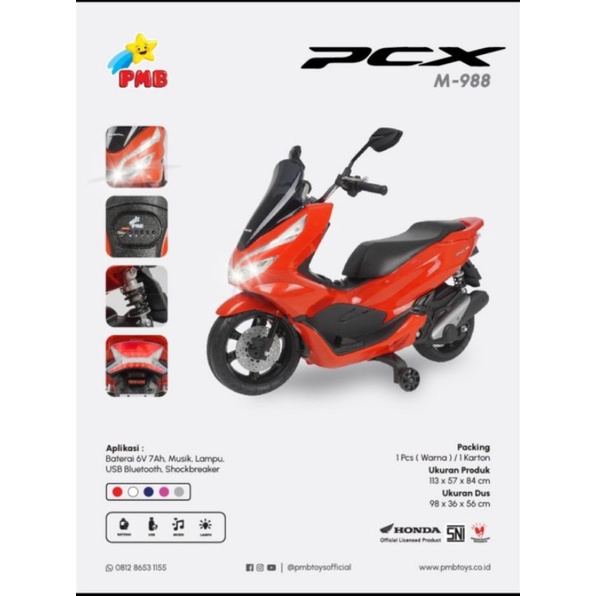 Jual Sepeda Motor Aki Honda PCX PMB 988 Mainan Anak Motor Aki Motor ...