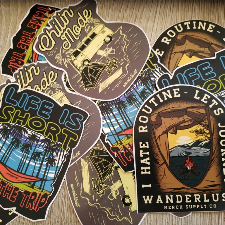 Jual Wanderlust - Sticker Pack - 5 Pcs | Shopee Indonesia