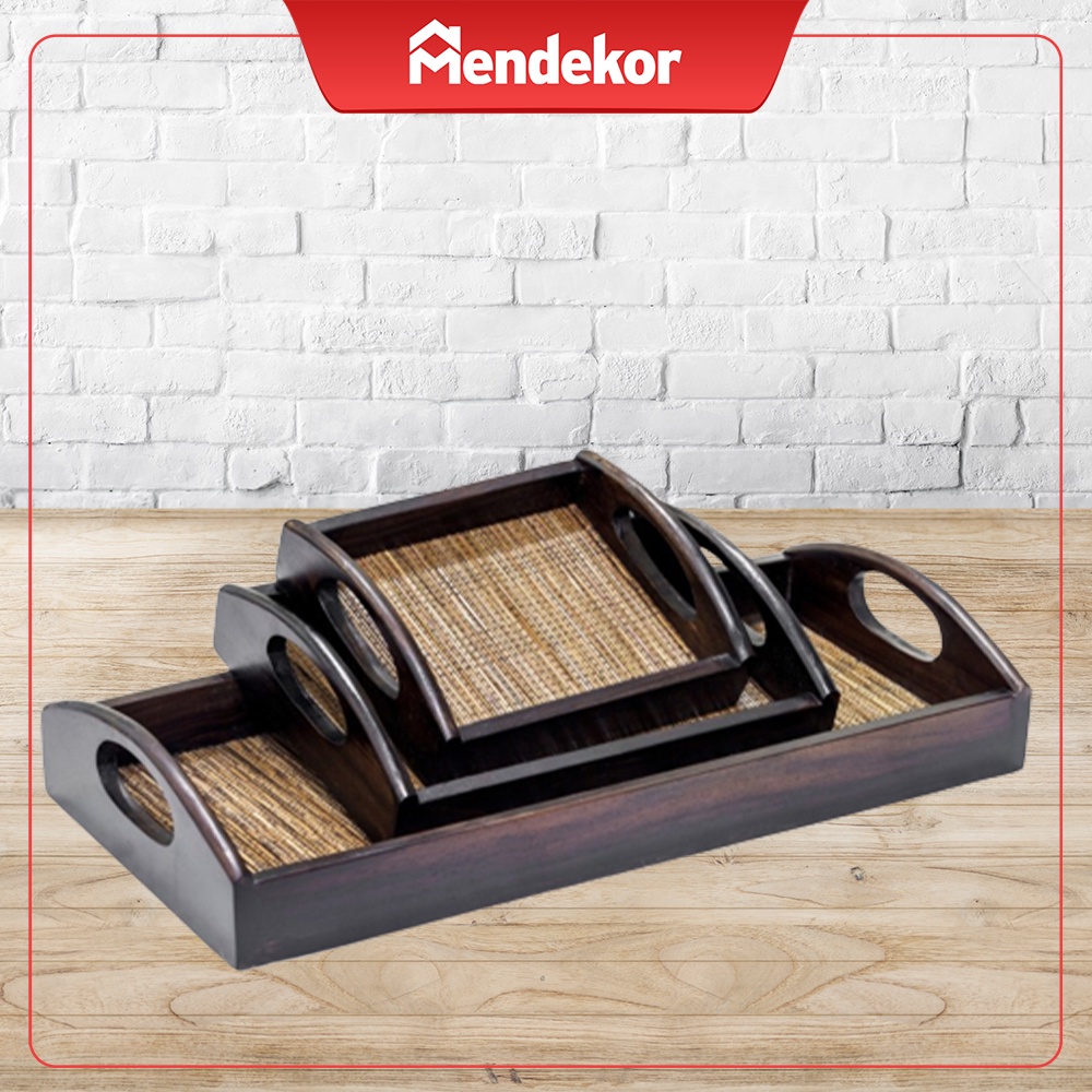 Jual Nampan Tray Kayu Lidi Hotel Desain Dekorasi Modern Dapur Unik ...
