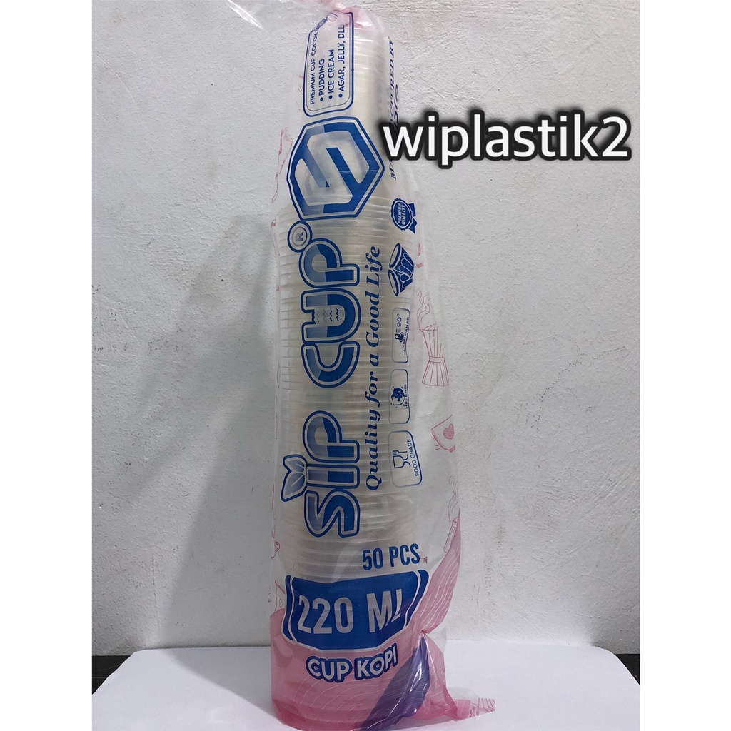 Jual Cup Aqua SIP/OLALA 220ml / gelas plastik / cup plastik / gelas ...