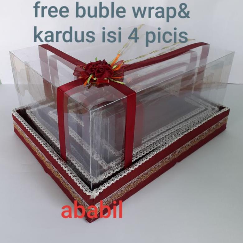 Jual KOTAK SESERAHAN PERNIKAHAN SET LENGKAP ISI 4 BOX HANTARAN PARCEL MIKA UNIK KEKINIAN ...
