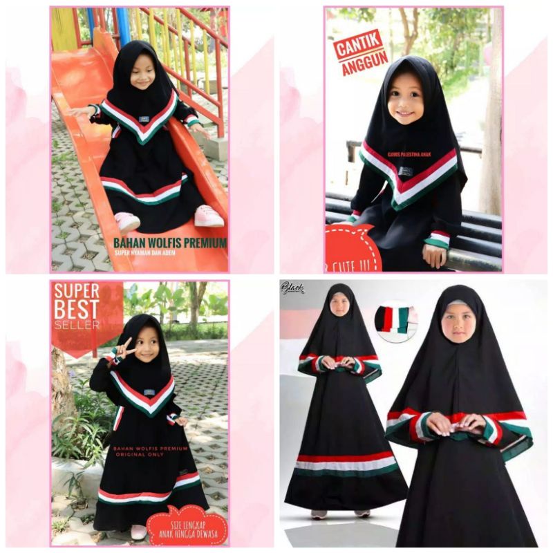 Jual PROMO SET GAMIS PALESTINA ANAK ADEM LEMBUT 0COD GAMIS PALESTINA ...