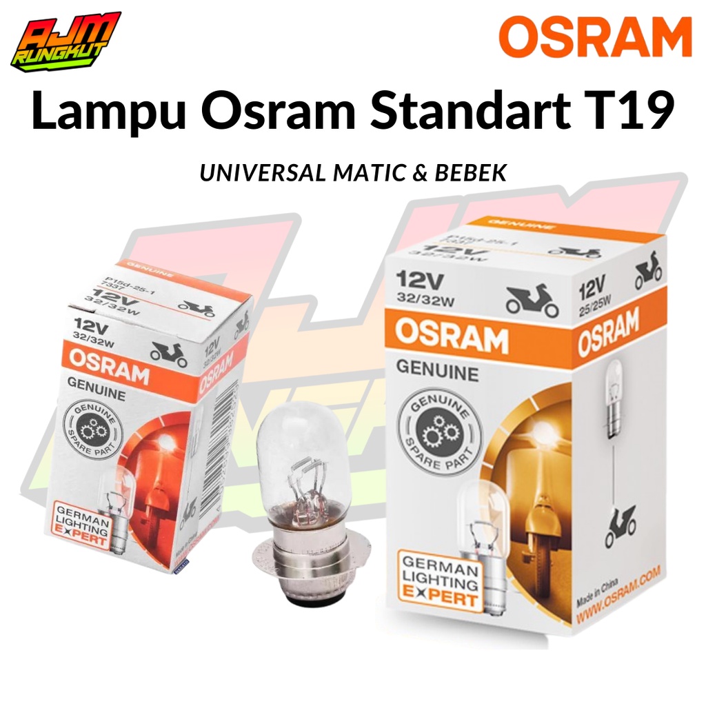 Jual Bohlam Dop Lampu Depan Motor Osram 25 Watt 32 Watt H6/M5 12V 7335 T19 Original Osram ...