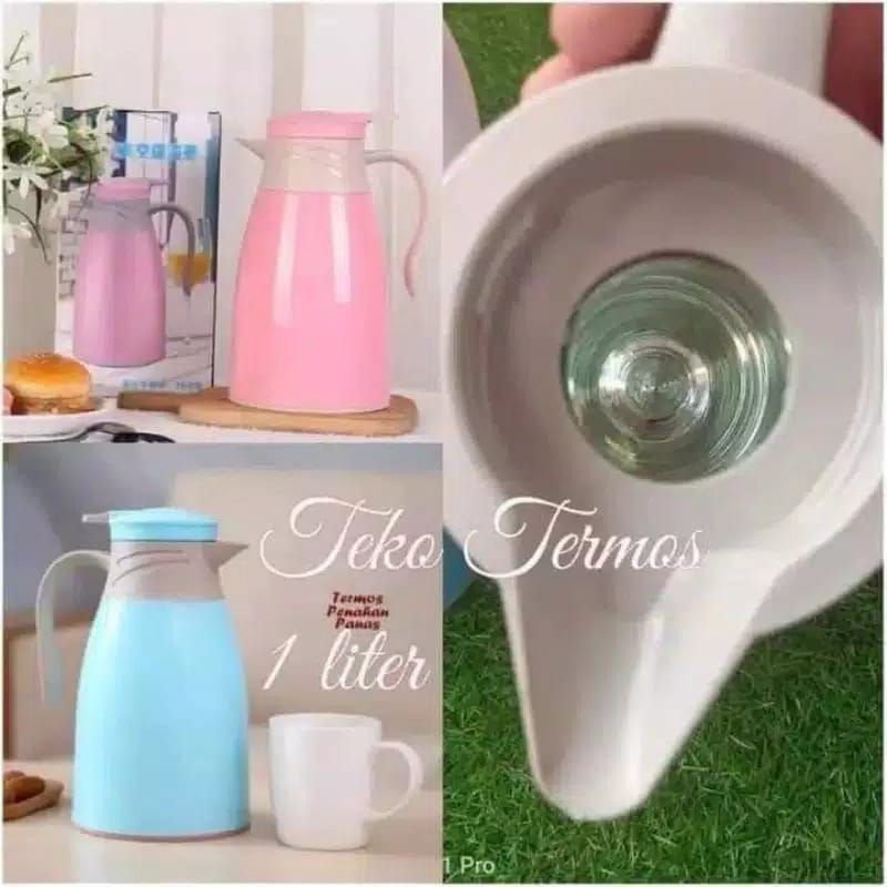 Jual (COD) Termos air panas 1 liter / Teko jug Packing FREE Bubble ...