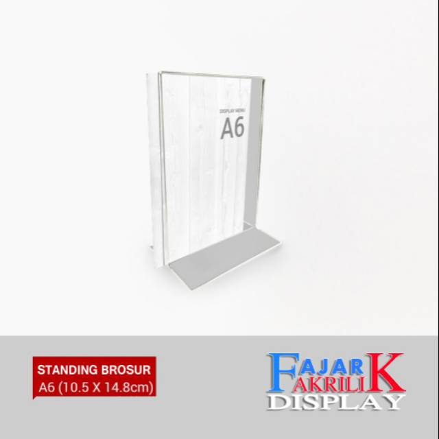 Jual Display standing brosur A6 "model T" | Shopee Indonesia
