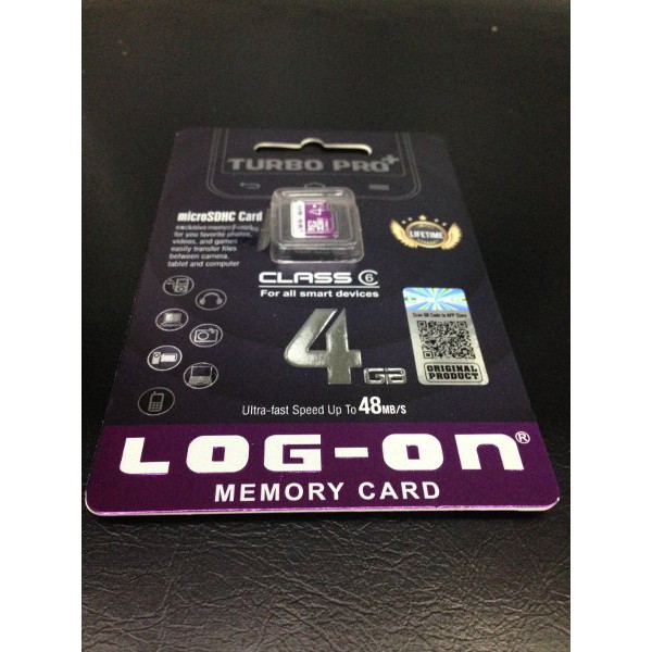 Jual MURAHHH Memory Card Micro SD LOG ON TURBO PRO 4GB 4 Gb Class 6 ...