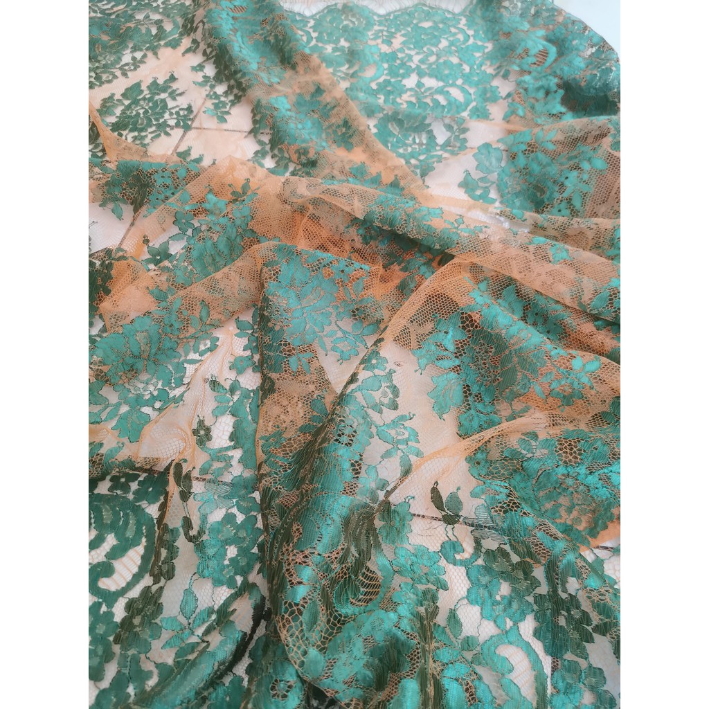 Jual Kain Brokat Full Perancis Lembut Premium Potongan (1.5m x 2.30m ...