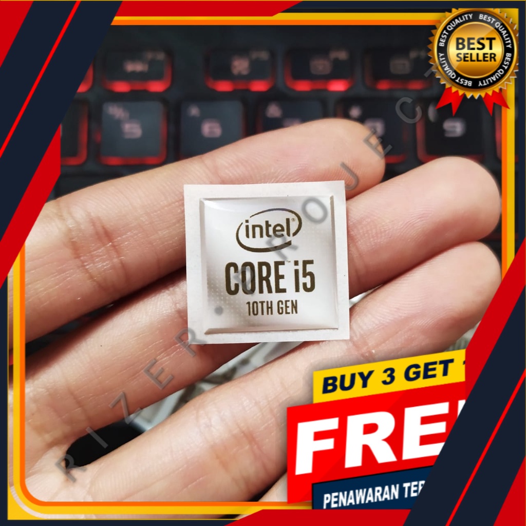 Jual STIKER INTEL i5 GEN 10TH EMBLEM STIKER RESIN LENTUR IMPORT SATUAN ...