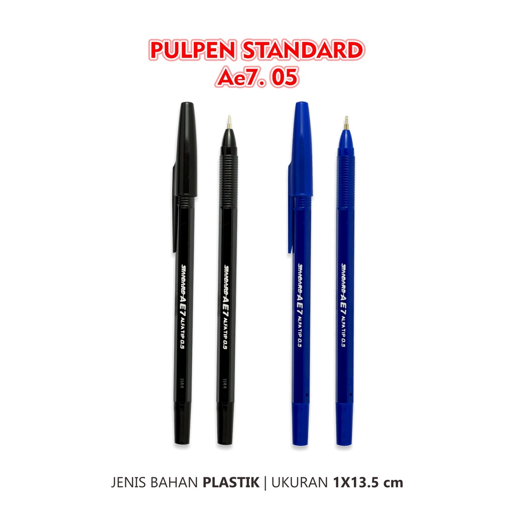 Jual Pulpen Standard AE7 0.5 mm Merek Bolpen No 1 Di Indonesia | Shopee ...