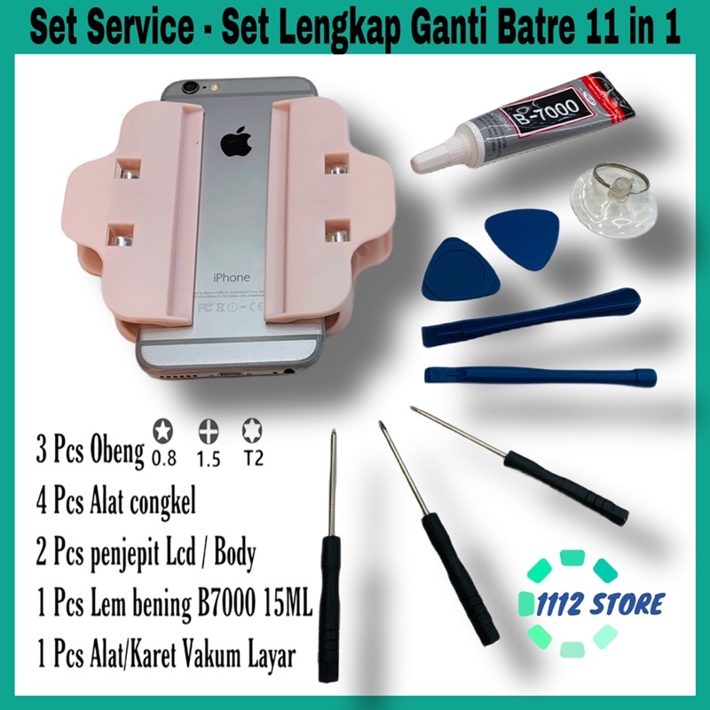 Jual satu set lengkap service handphone - 1 set obeng + 2 penjepit lcd ...