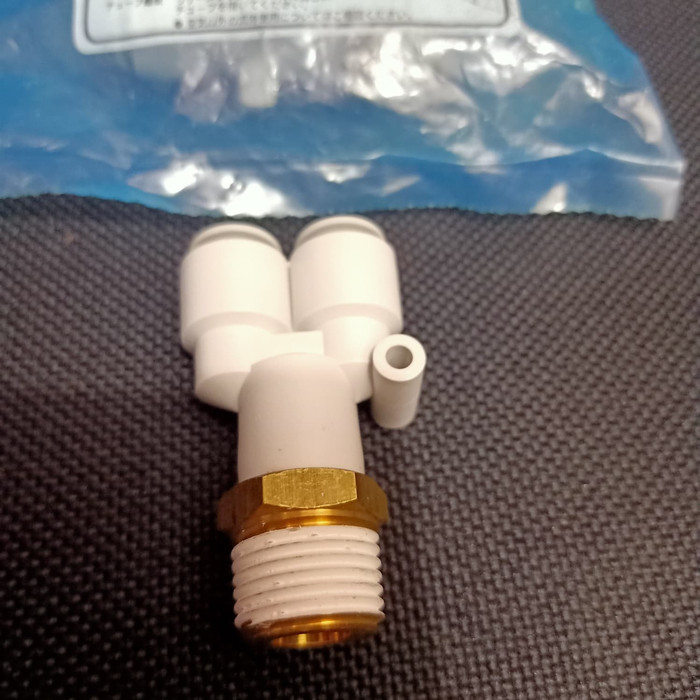 Jual Nepel / Fitting pneumatic SMC Y 10mm - drat 1/2"inch (KQ2U10-04S ...