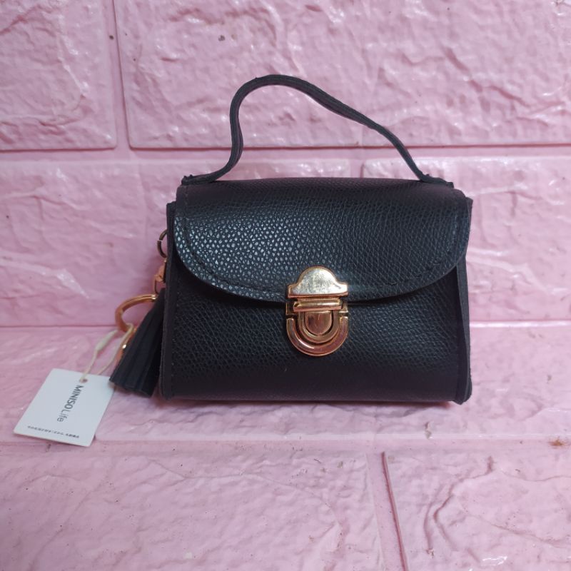 Jual MINISO Rectangle Coin Purse (Black) | Shopee Indonesia